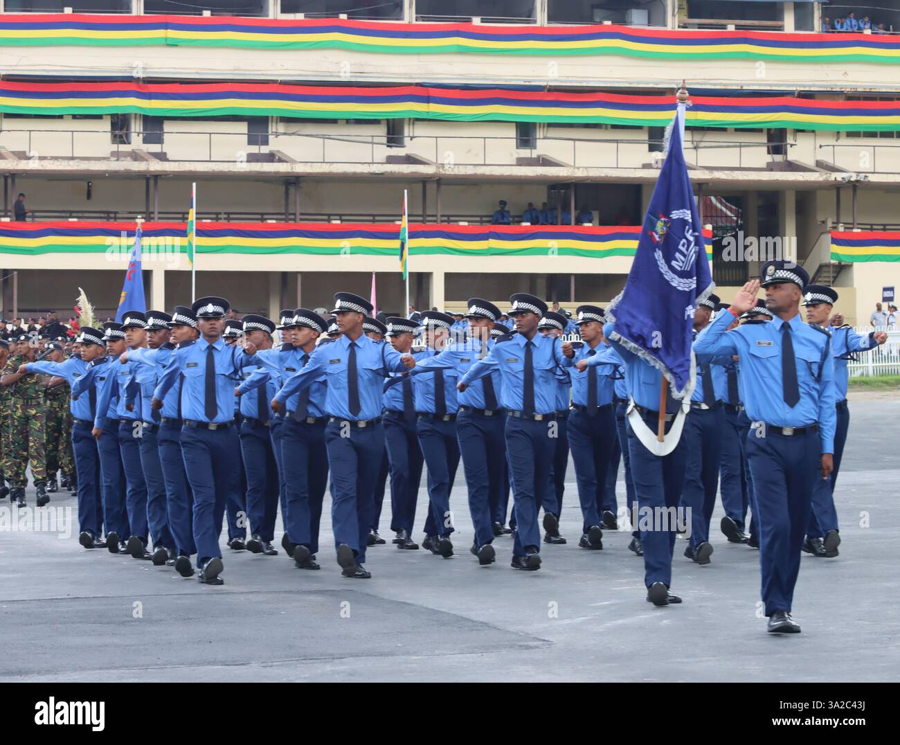 Port Louis, Mauritius. 12th Mar, 2025. Mauritian police force takes ...