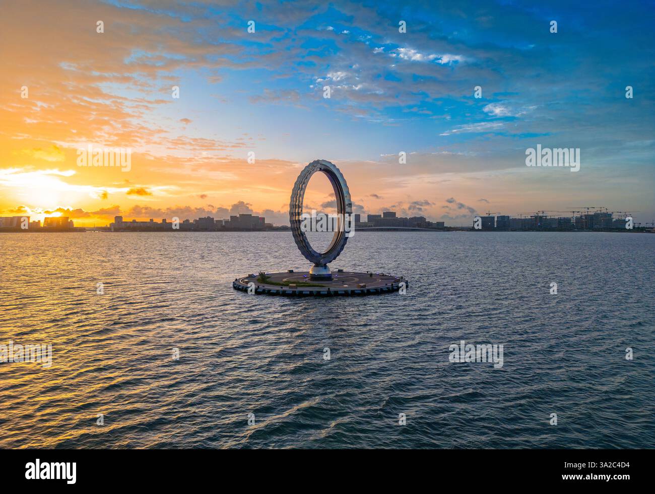 Water drop sculpture at Dripping Lake in Lingang New Area, Shanghai ...