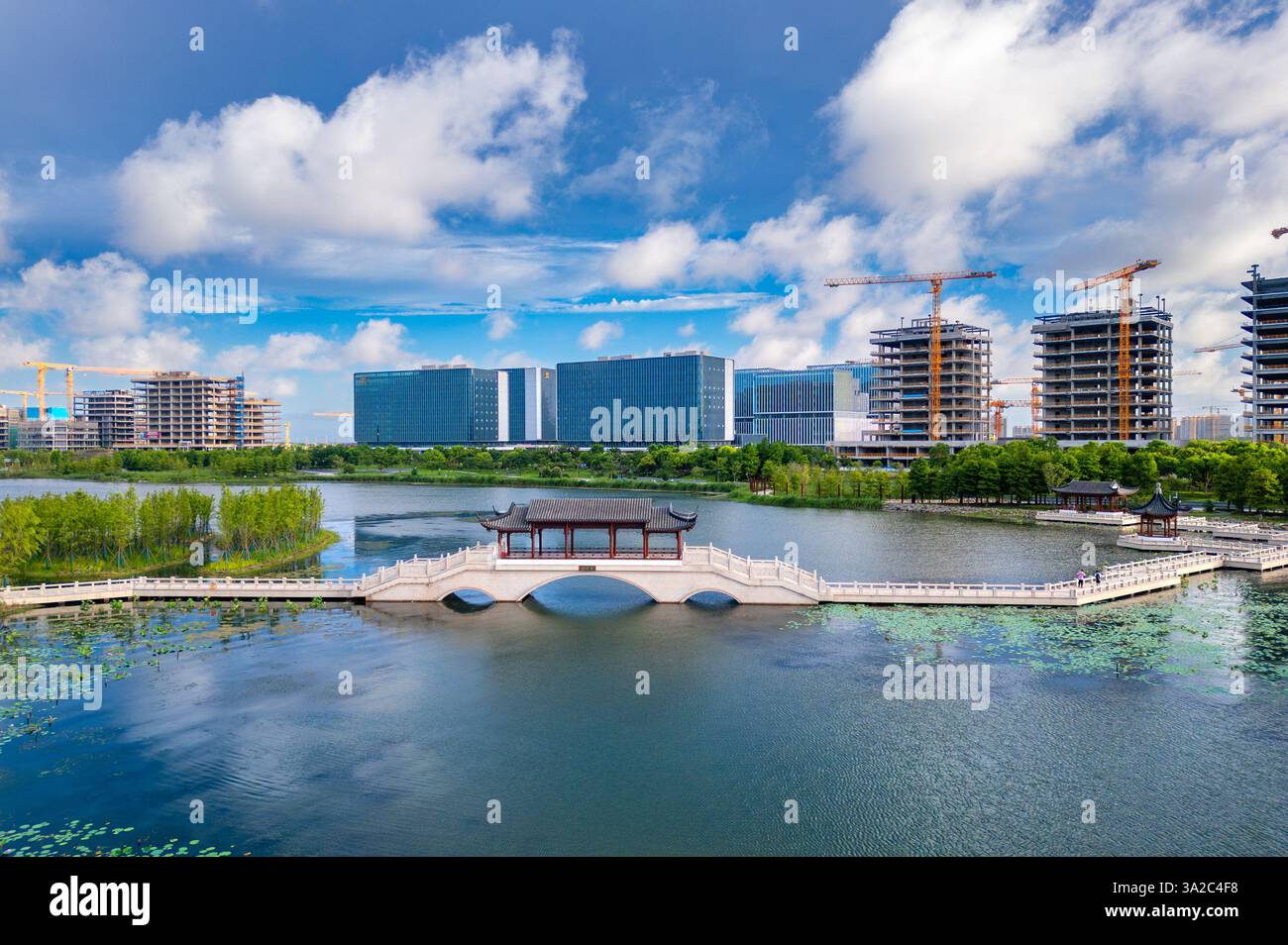 Cityscape of Lingang New Area, Shanghai, China Stock Photo - Alamy