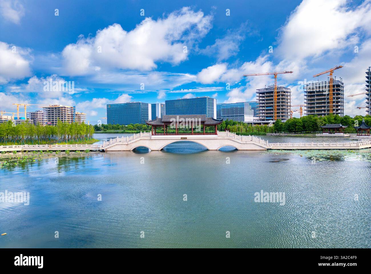 Cityscape of Lingang New Area, Shanghai, China Stock Photo - Alamy