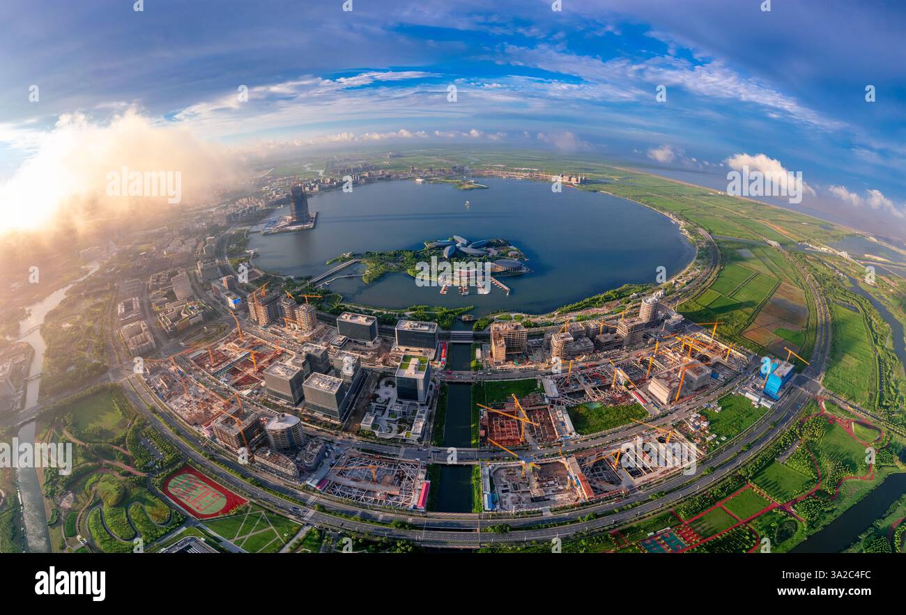 Cityscape of Lingang New Area, Shanghai, China Stock Photo - Alamy
