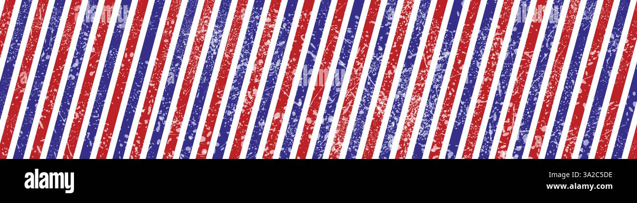 Grunge barber background with red and blue stripes - vector ...