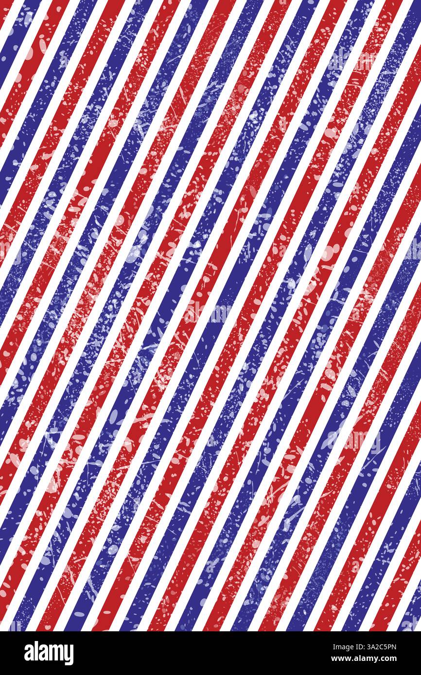 Grunge barber background with red and blue stripes - vector ...