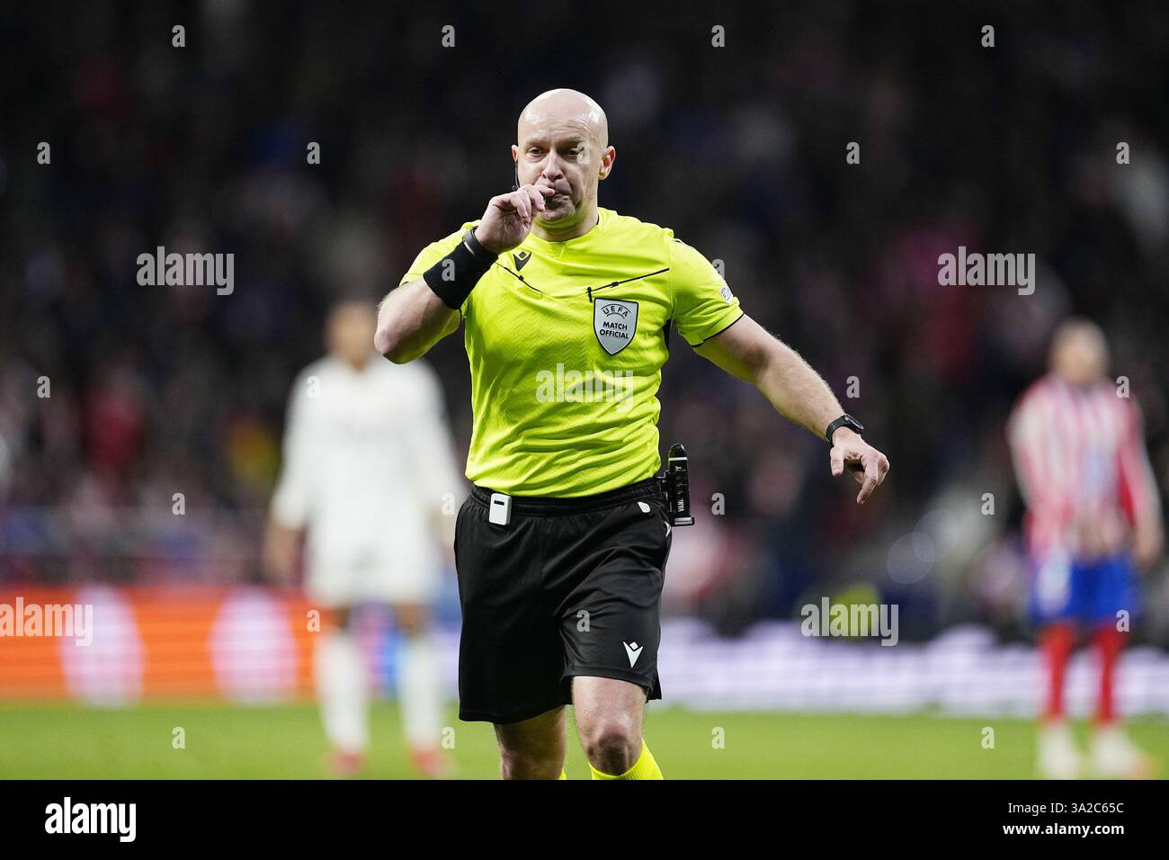 Referee Szymon Marciniak during the UEFA Champions League, Round of 16 ...
