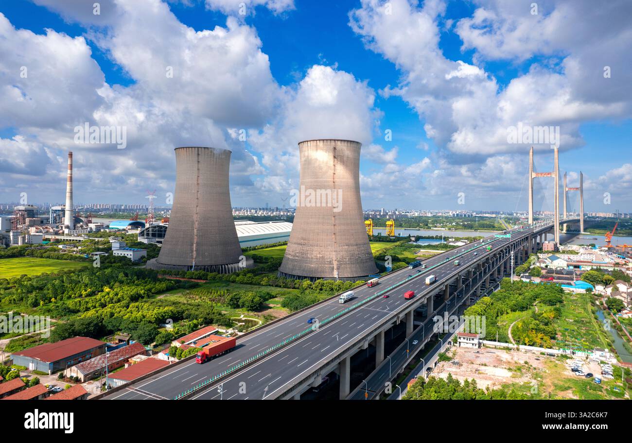 Minpu Bridge Industrial Environment, Minhang District, Shanghai, China ...