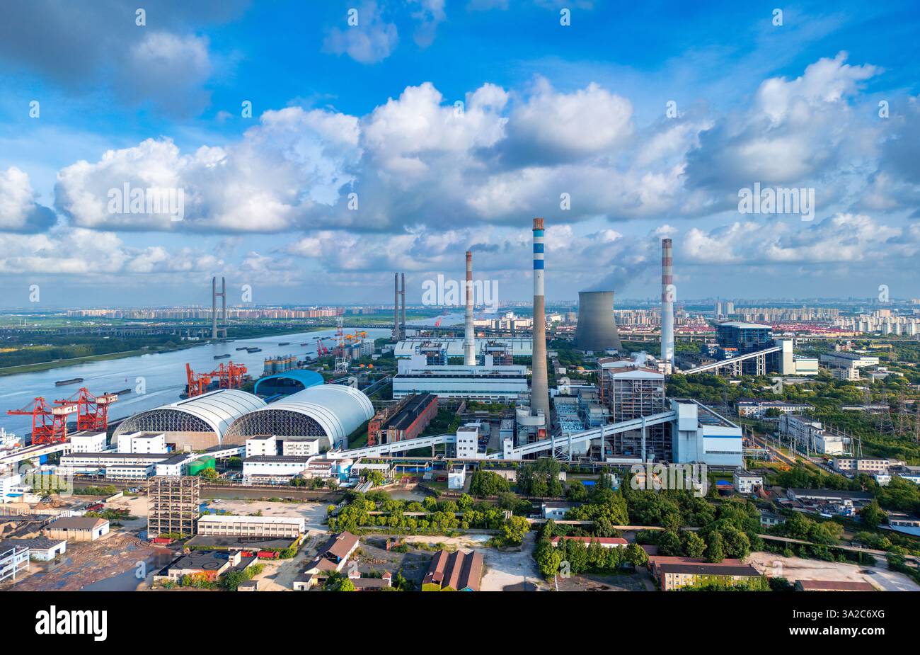 Minpu Bridge Industrial Environment, Minhang District, Shanghai, China ...