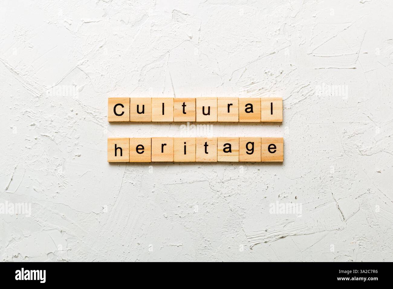 cultural heritage content word written on wood block. cultural heritage ...