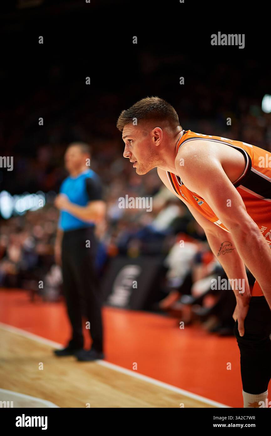Nate Sestina of Valencia basket seen in action during the BKT Eurocup ...