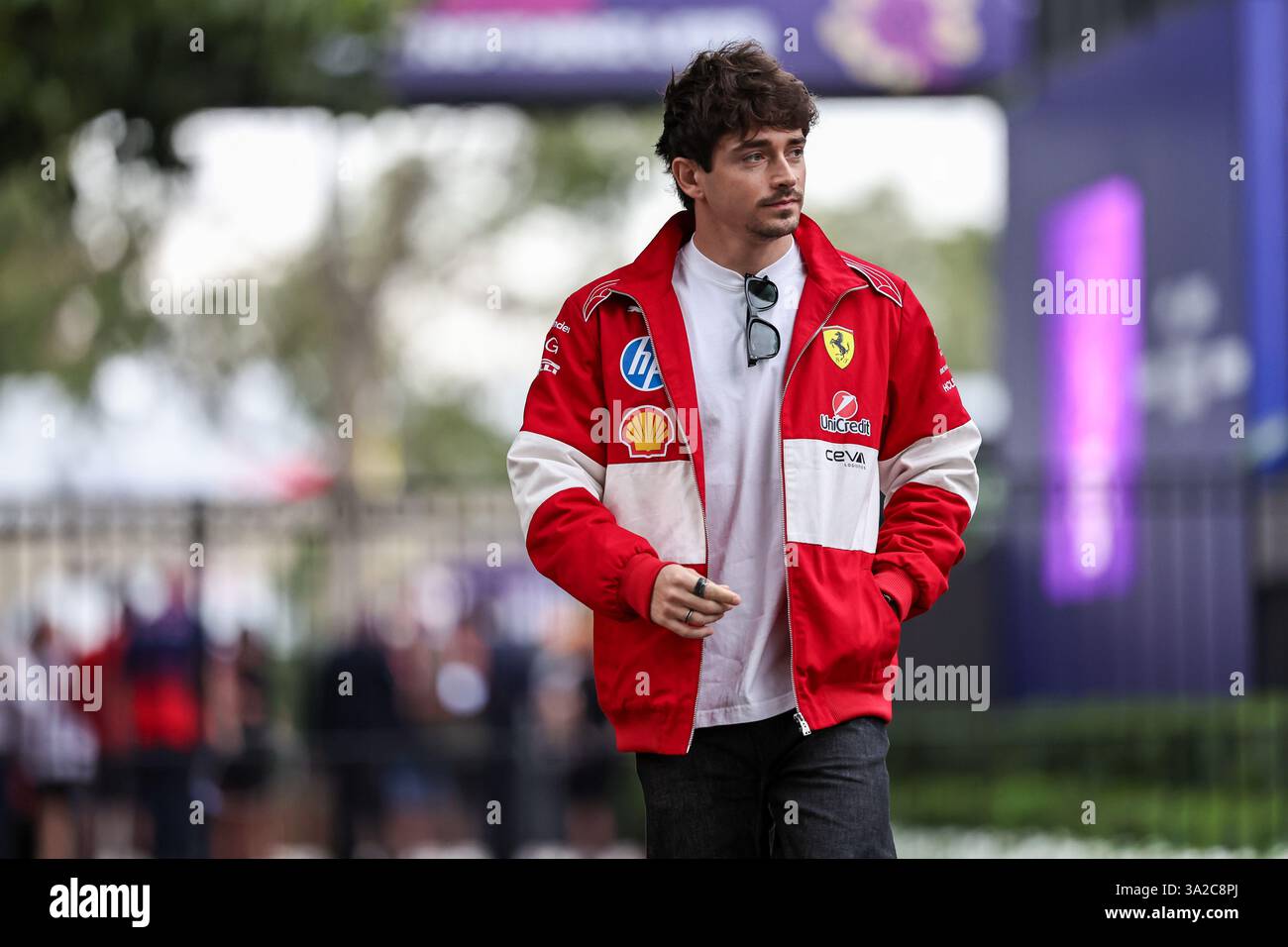 Melbourne, Australia. 13th Mar, 2025. Ferrari's Charles Leclerc of ...