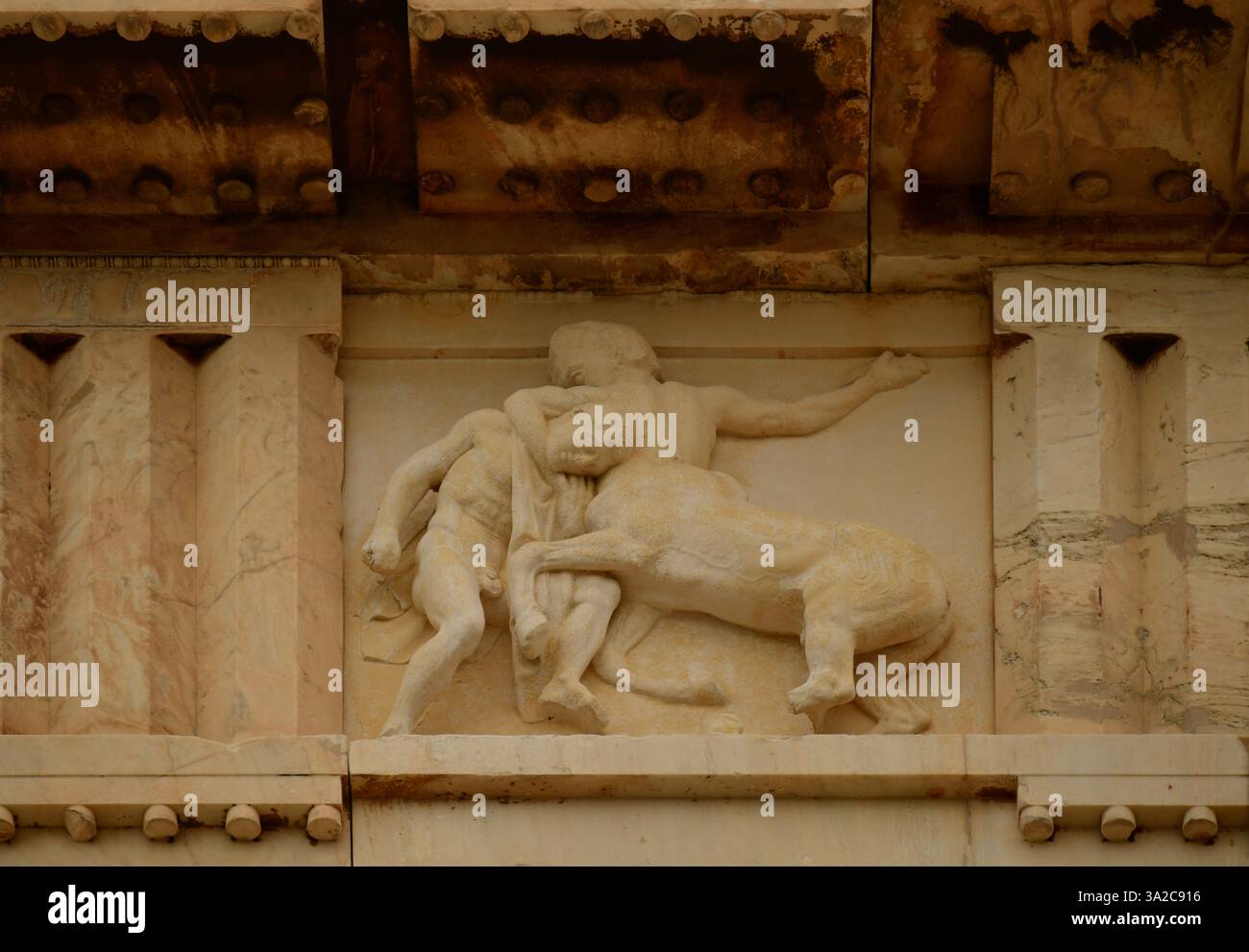 Detail of the Frieze of the Parthenon at the Acropolis Athens Stock Photo - Alamy