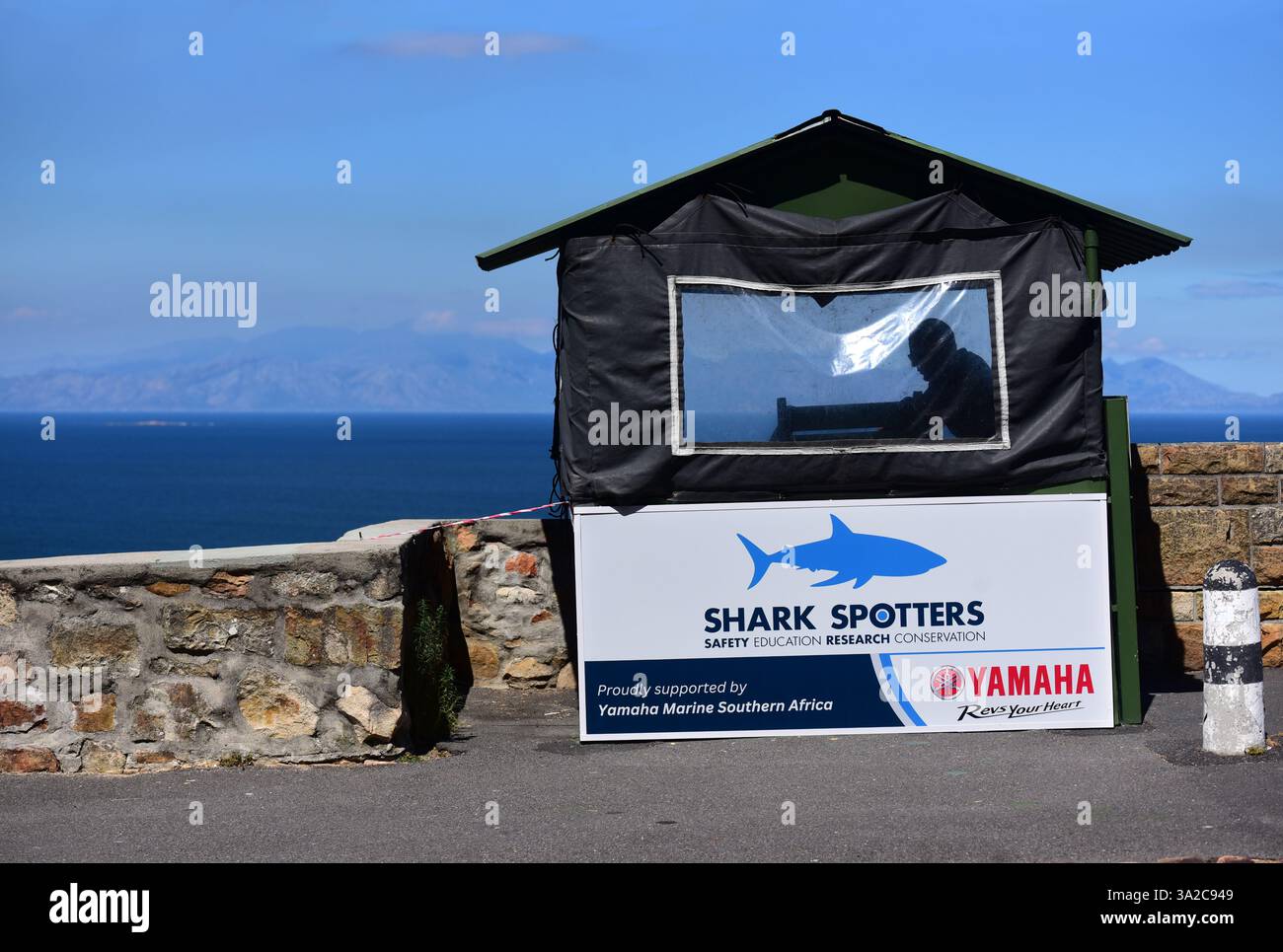 Shark Spotters Post overlooking the Beach of Muizenberg. Western Cape, South Africa Stock Photo ...
