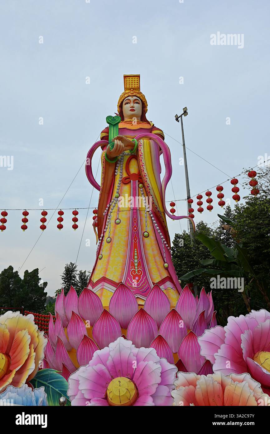 Large installation of Mazu, the protector guardian of Chinese seafarers ...
