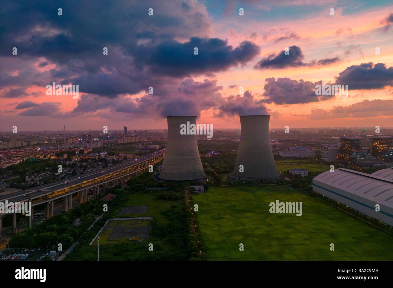 Aerial View of Wujing Industrial Zone, Minhang District, Shanghai ...
