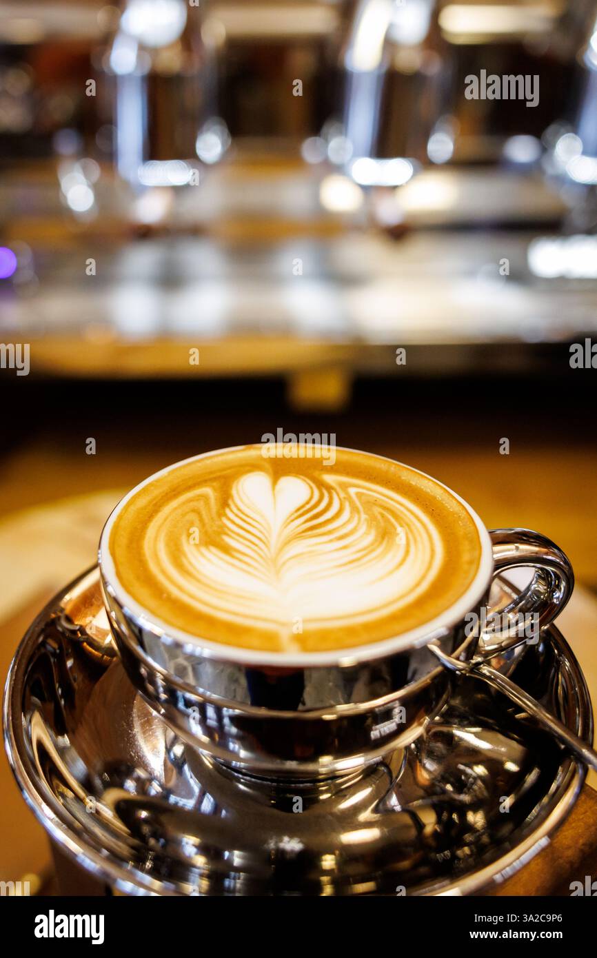 Bayreuth, Germany. 12th Mar, 2025. An espresso macchiato sits on a ...