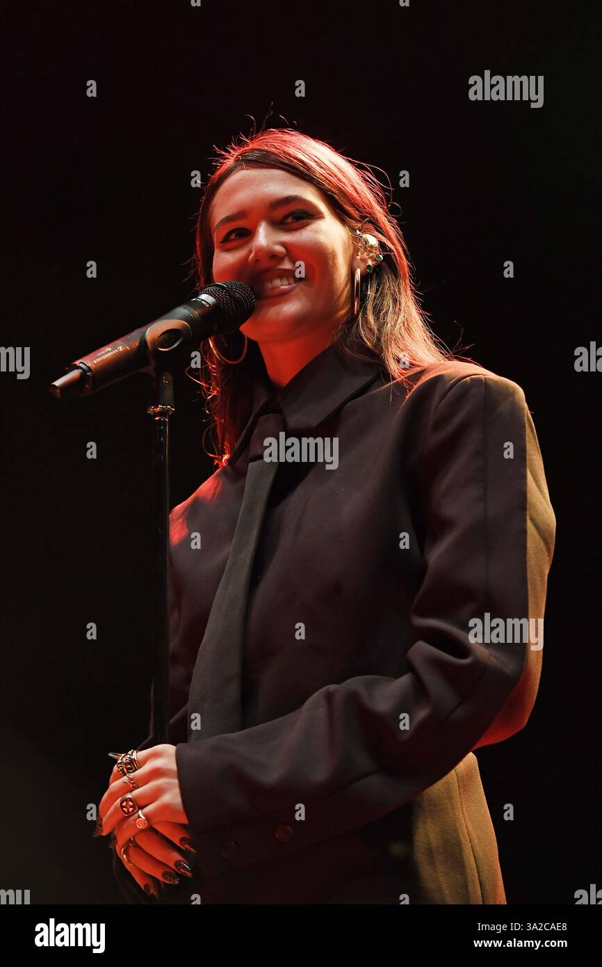 UK. 12th Mar, 2025. LONDON, ENGLAND - MARCH 12: Sienna Spiro performing ...