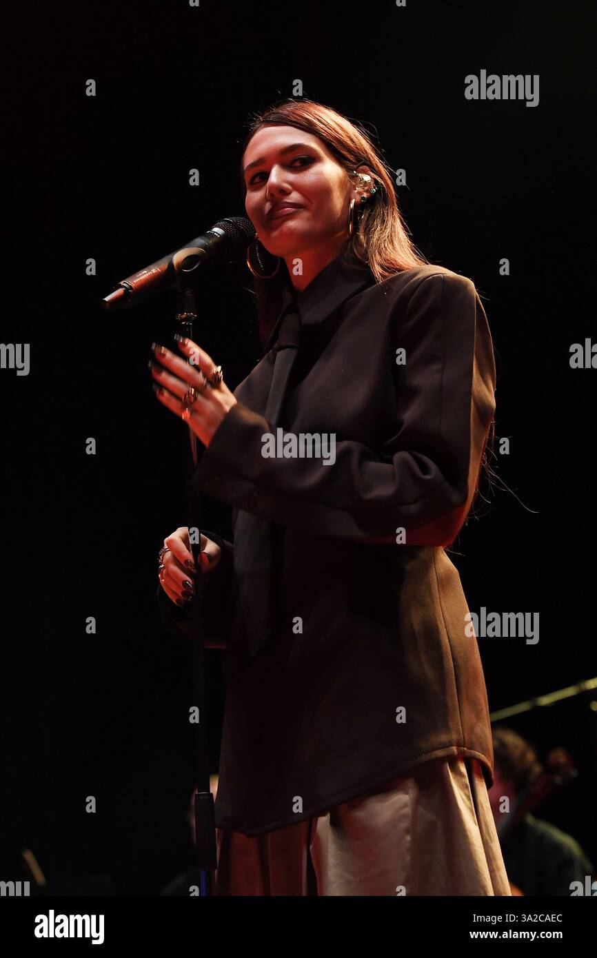 UK. 12th Mar, 2025. LONDON, ENGLAND - MARCH 12: Sienna Spiro performing ...