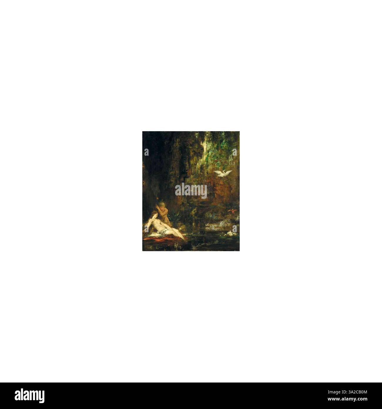 In 'La Source surprise par un satyre,' Moreau depicts a satyr ...