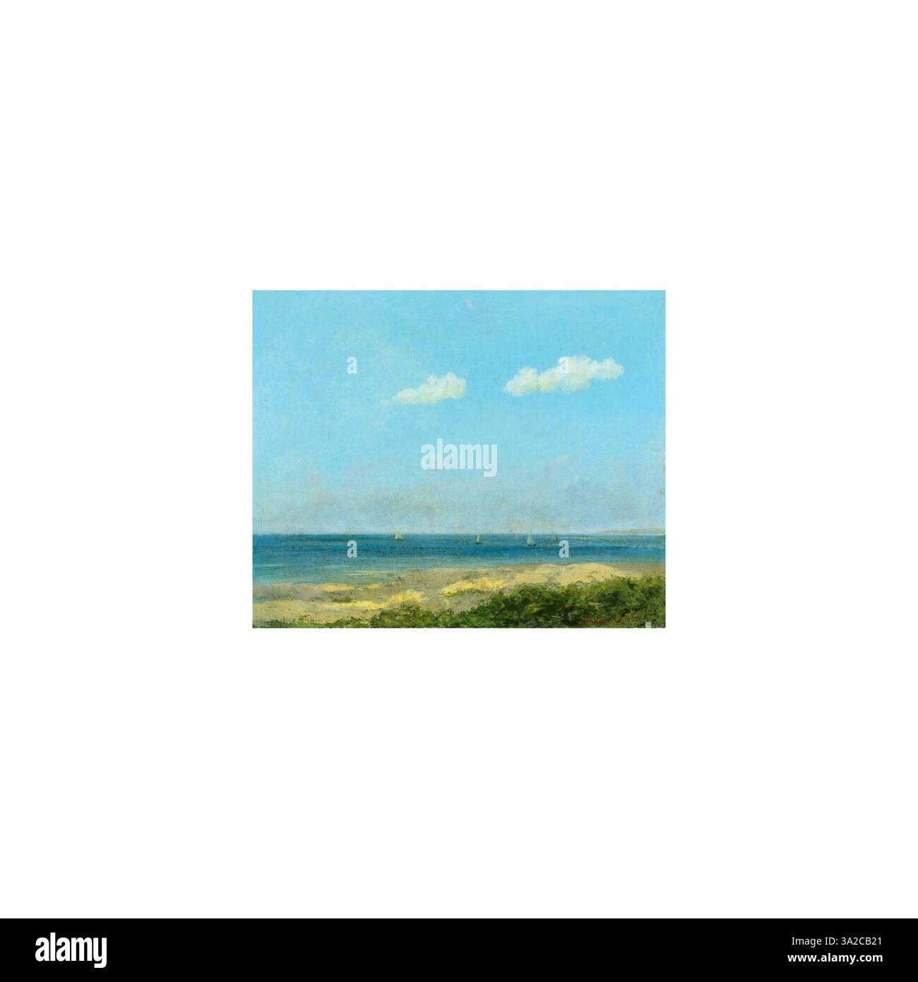 'Paysage de mer' (Seascape) by Gustave Courbet showcases the raw power ...