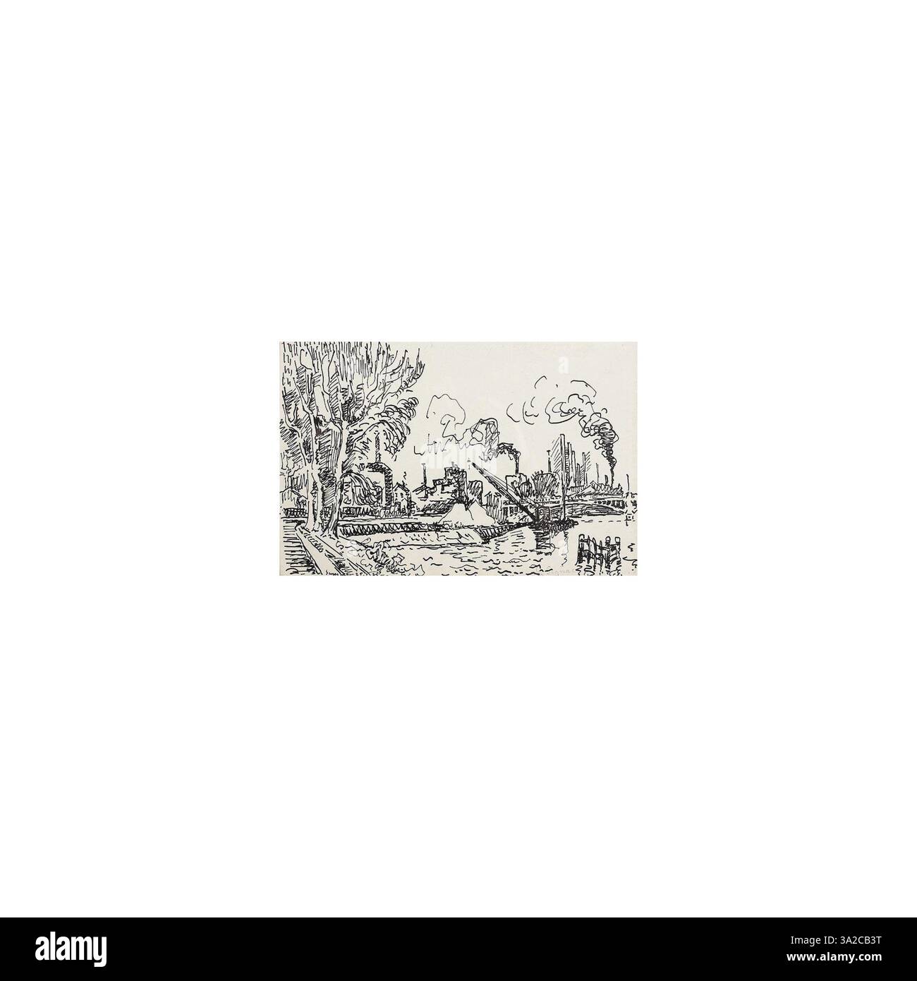 'Suresnes' by Paul Signac captures a view of the town of Suresnes near ...