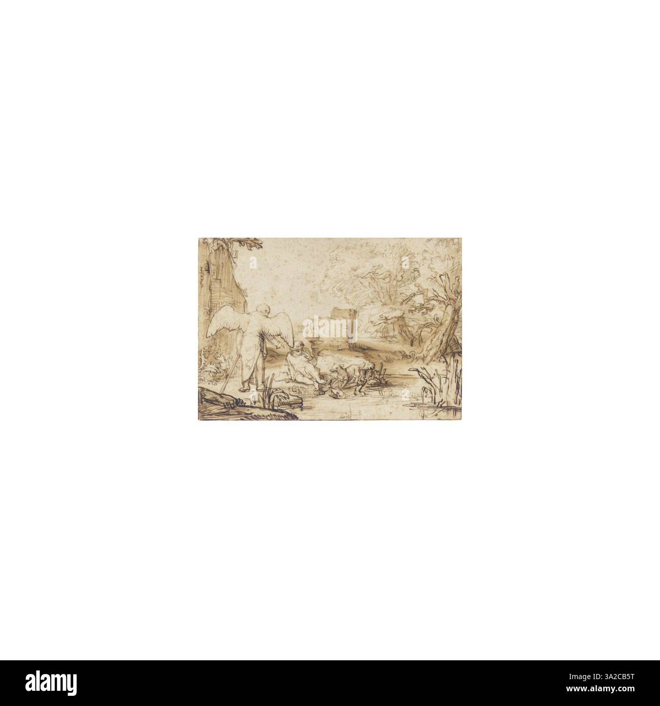 In this scene, Samuel van Hoogstraten depicts Tobias from the book of ...