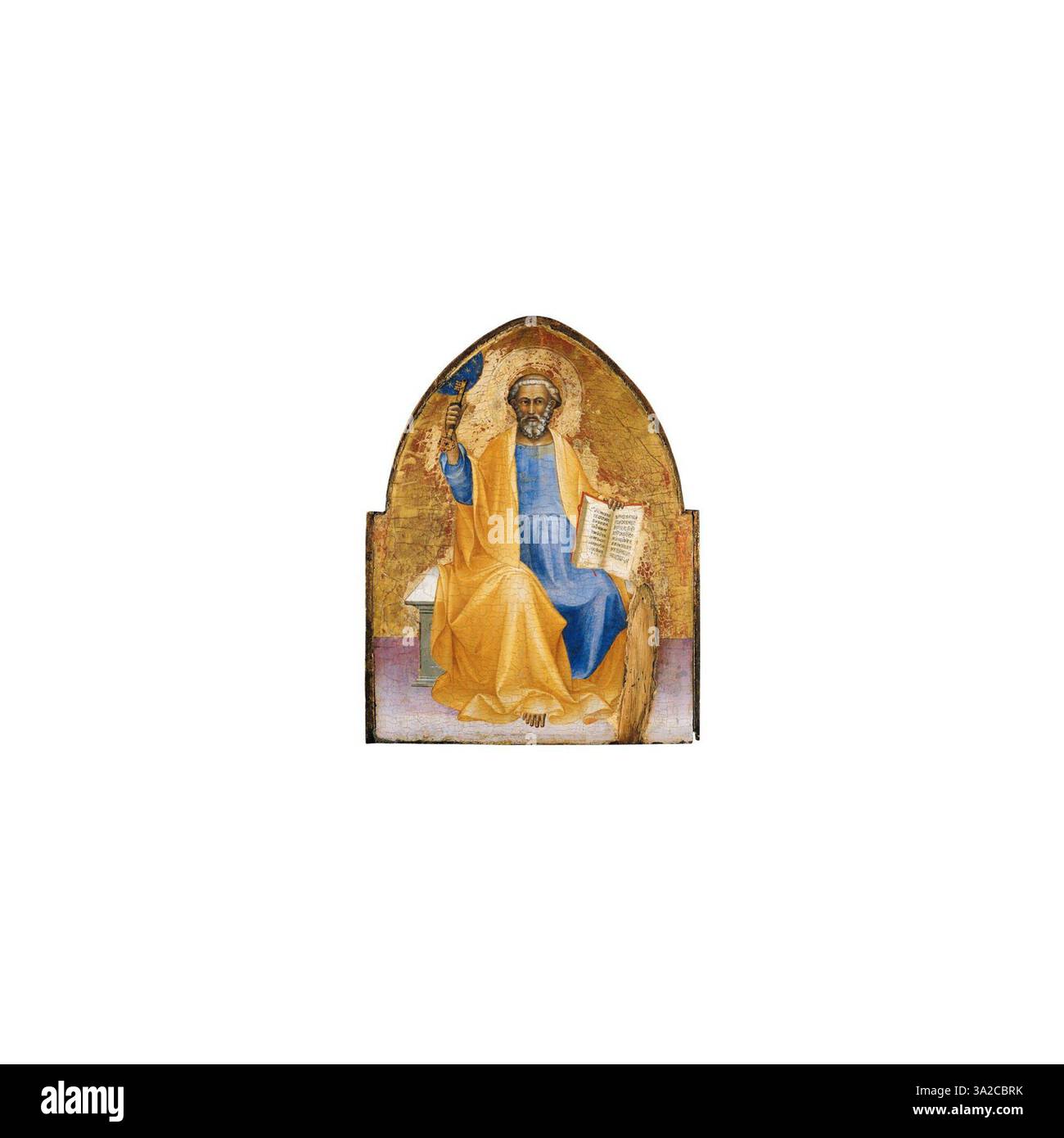 This work by Lorenzo Monaco shows Saint Peter seated, holding a book ...