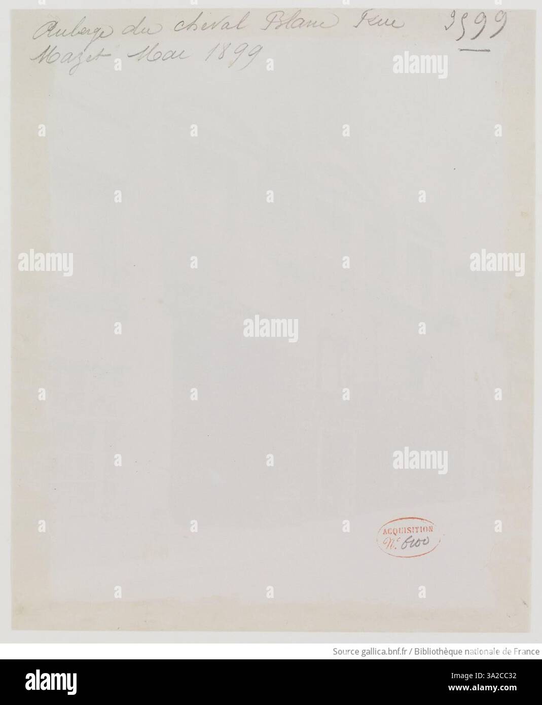 This photograph by Eugène Atget shows the Auberge du Cheval Blanc ...