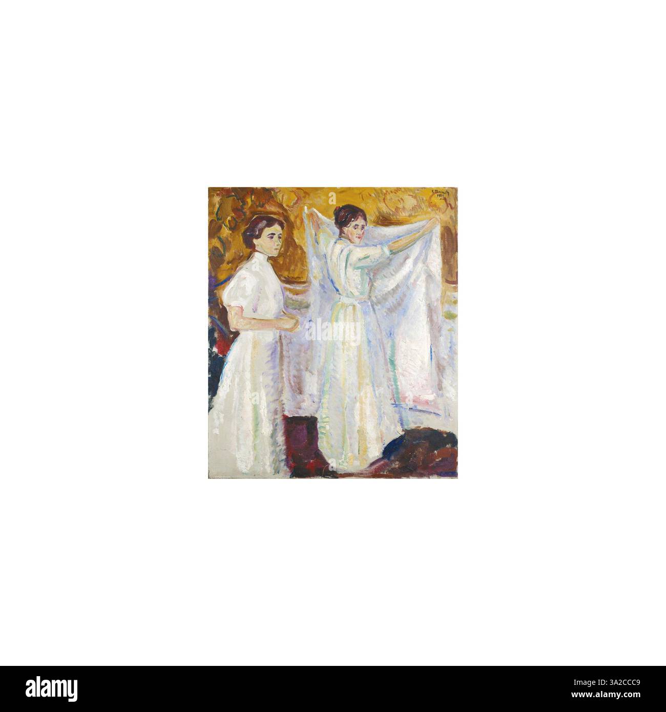 'Two Nurses' (1909) by Edvard Munch portrays two figures in a hospital ...