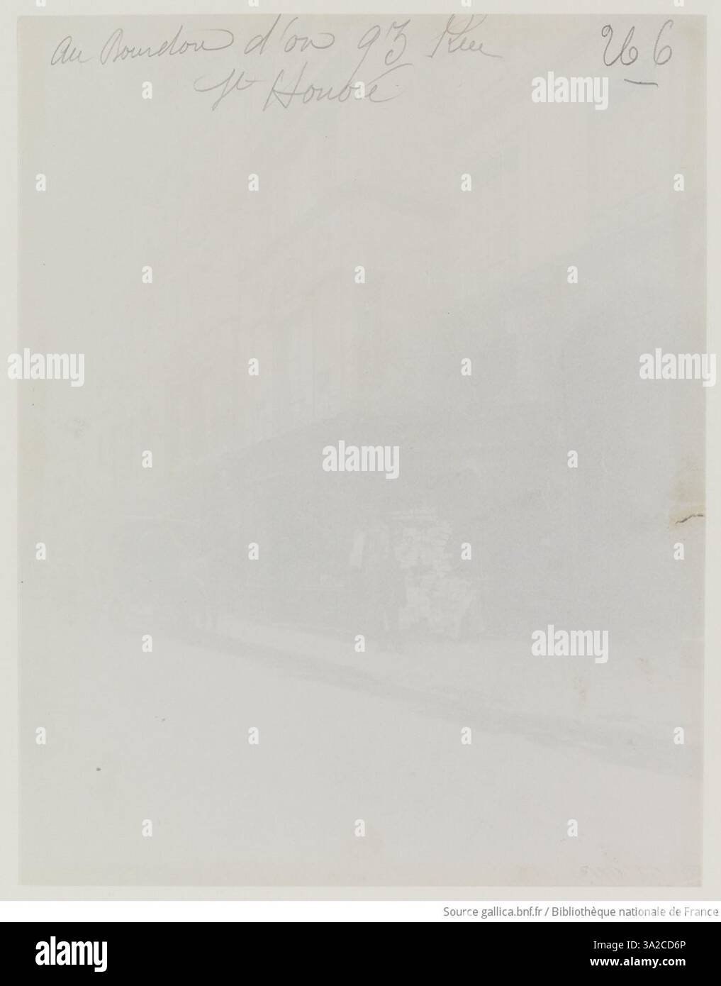 This photograph by Eugène Atget captures the exterior of 'Au Bourdon d ...