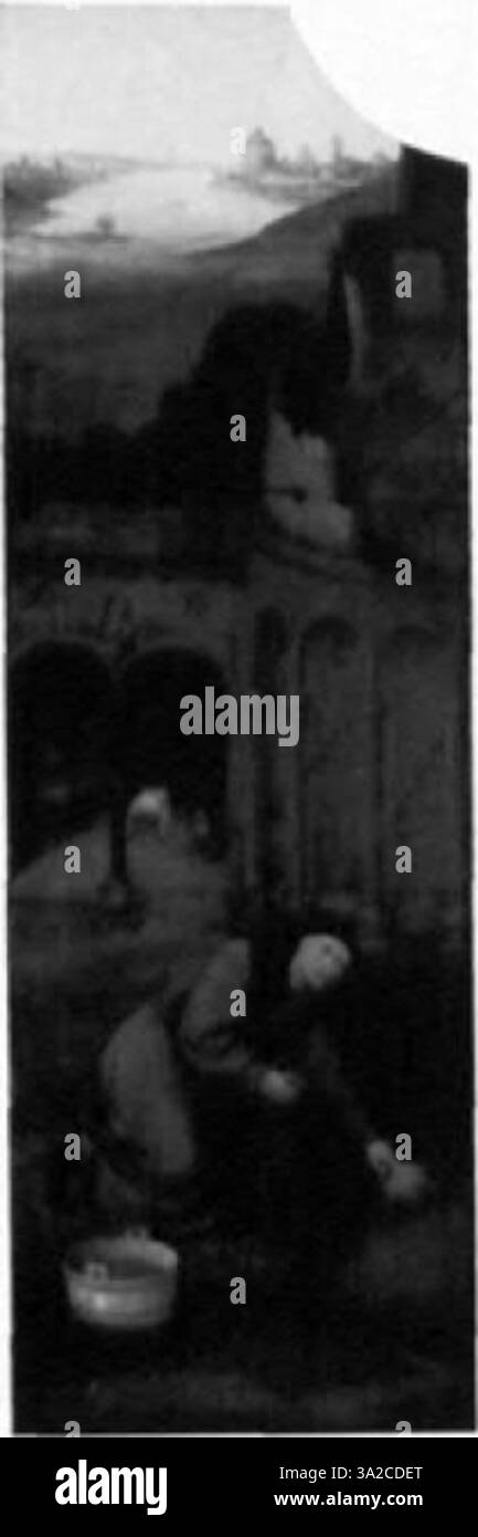 This piece features the early Netherlandish style with vibrant color ...