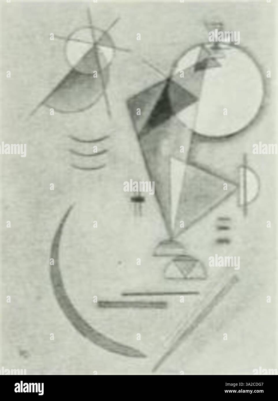 '311' by Wassily Kandinsky is a geometric abstraction that uses bold ...