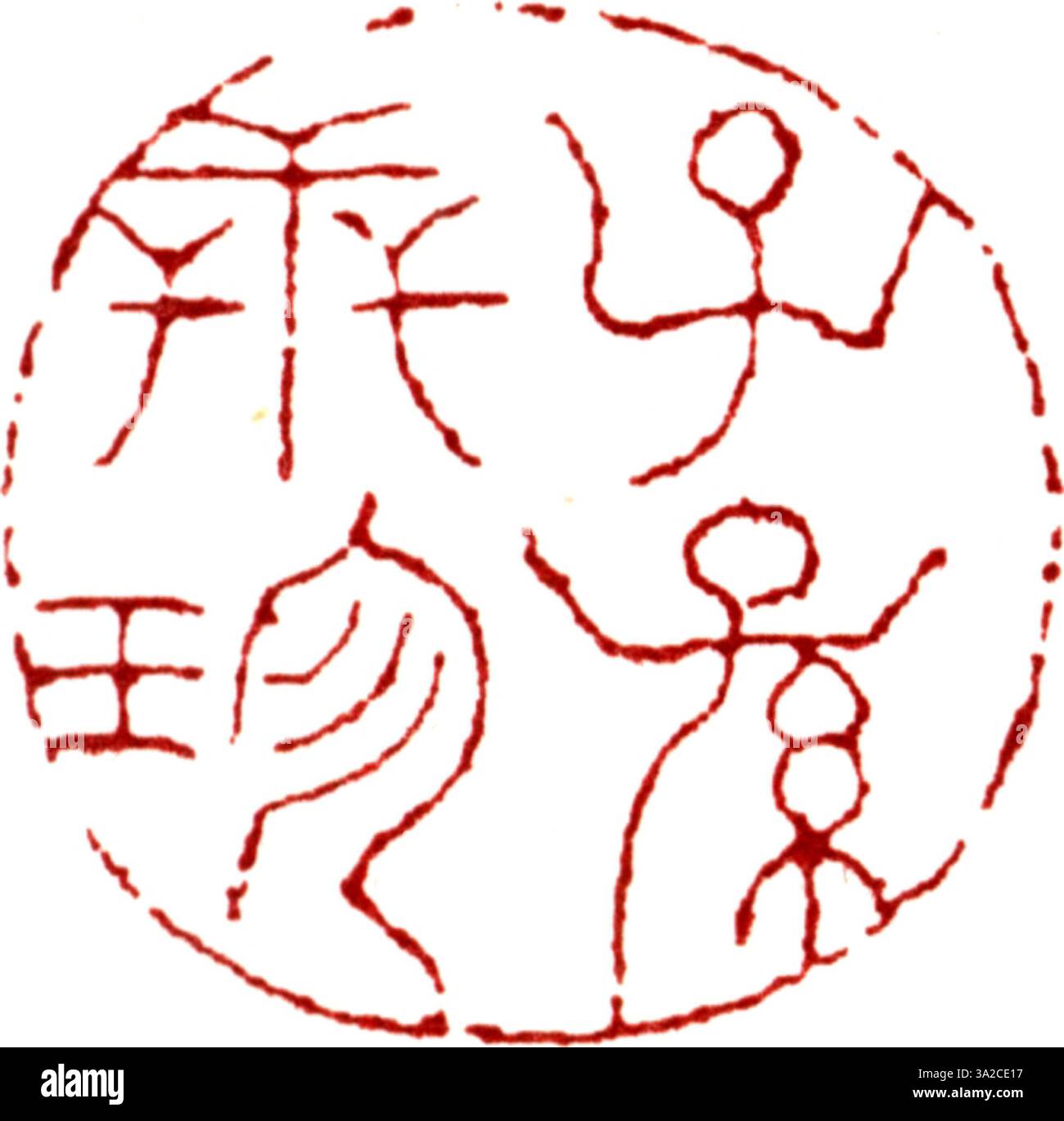 A Ming dynasty seal with intricate engravings of symbols and characters ...