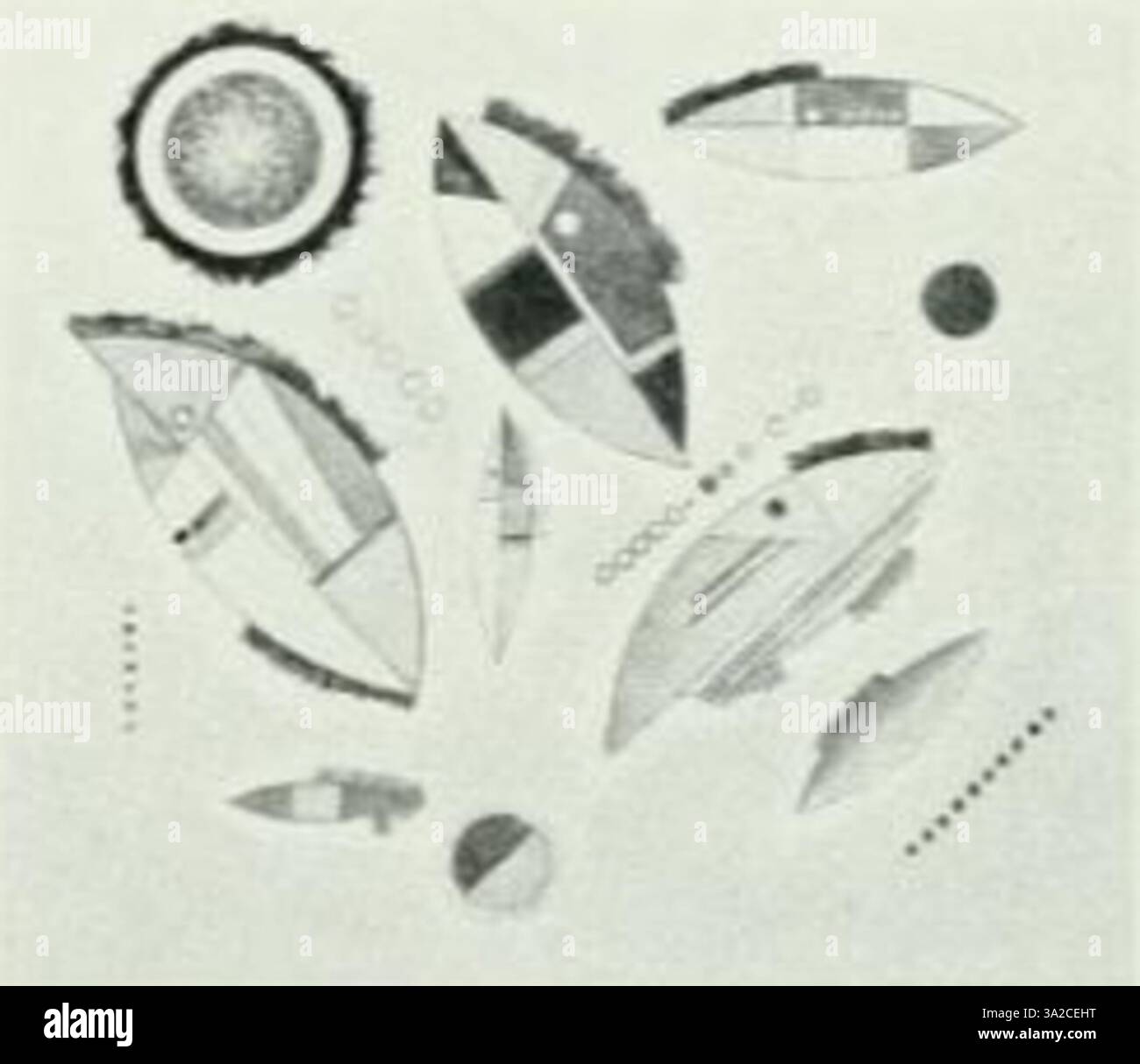 '435' by Wassily Kandinsky blends geometric abstraction with strong ...