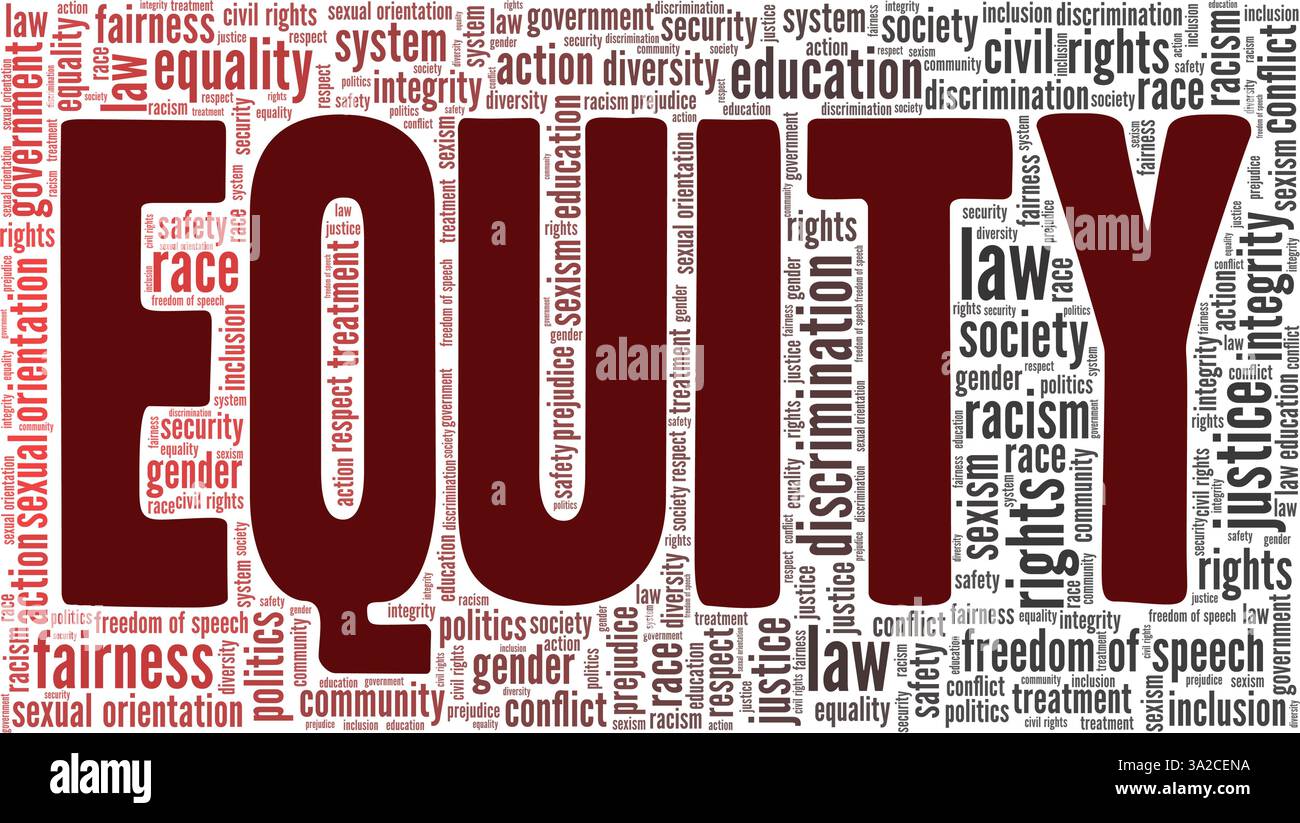 Equity vector illustration word cloud isolated on a white background ...