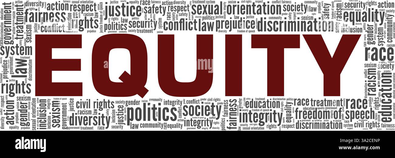 Equity vector illustration word cloud isolated on a white background ...