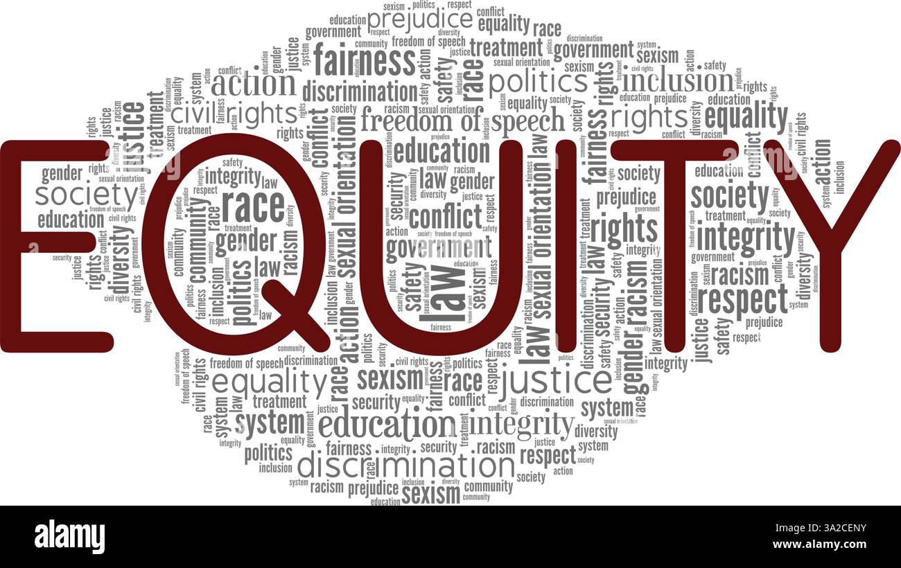 Equity vector illustration word cloud isolated on a white background ...