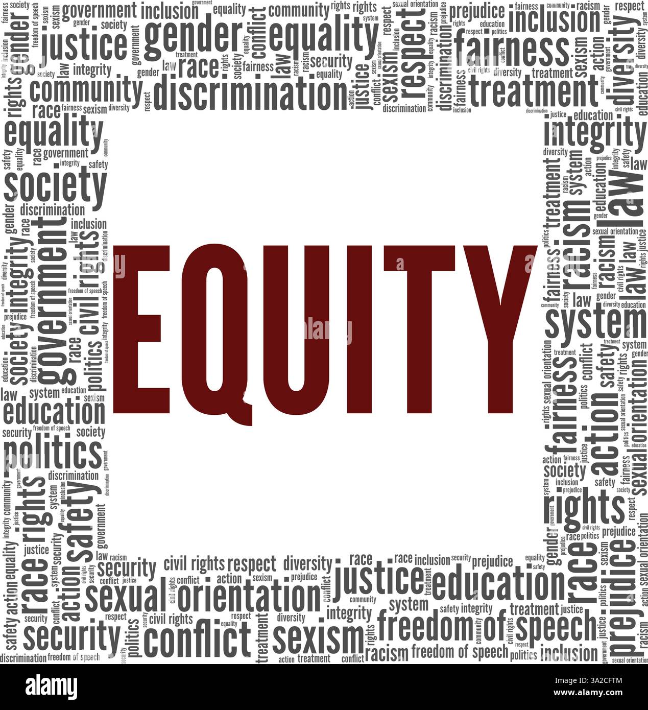 Equity vector illustration word cloud isolated on a white background ...