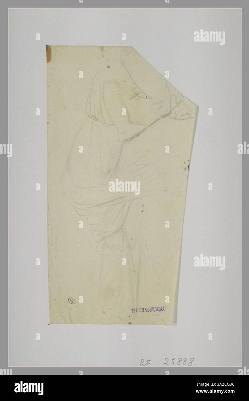 This piece depicts the profile of a woman’s body, with emphasis on ...