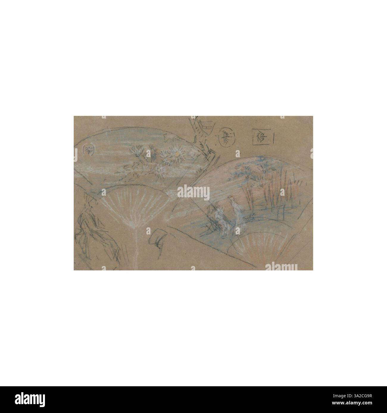 'Fans and Figures: A Double-Sided Drawing' by James McNeill Whistler ...