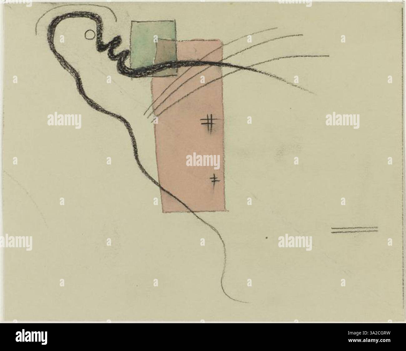 A non-figurative work by Wassily Kandinsky, utilizing bold color ...