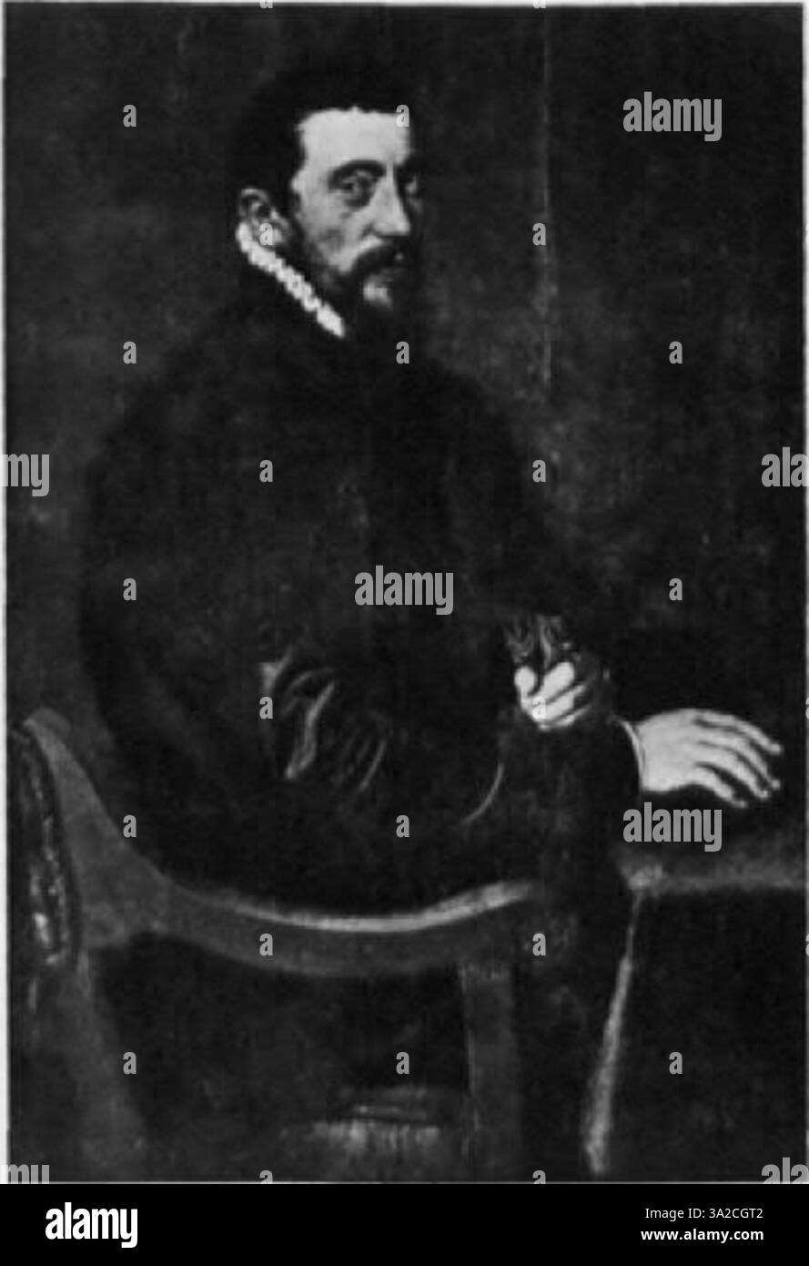 In Antonis Mor’s portrait, a noble figure is depicted in rich attire ...