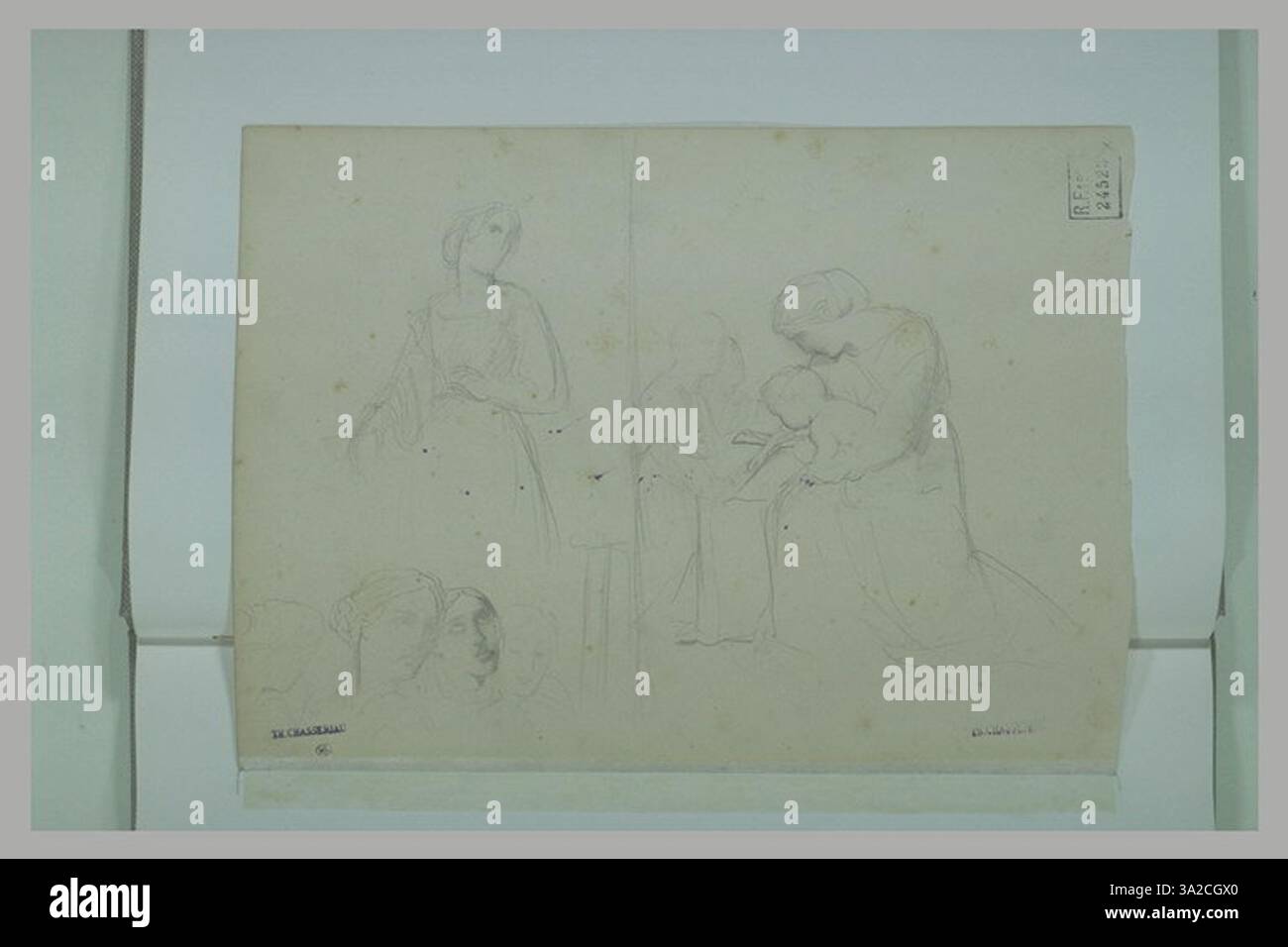 This study depicts a standing woman facing forward, surrounded by four ...