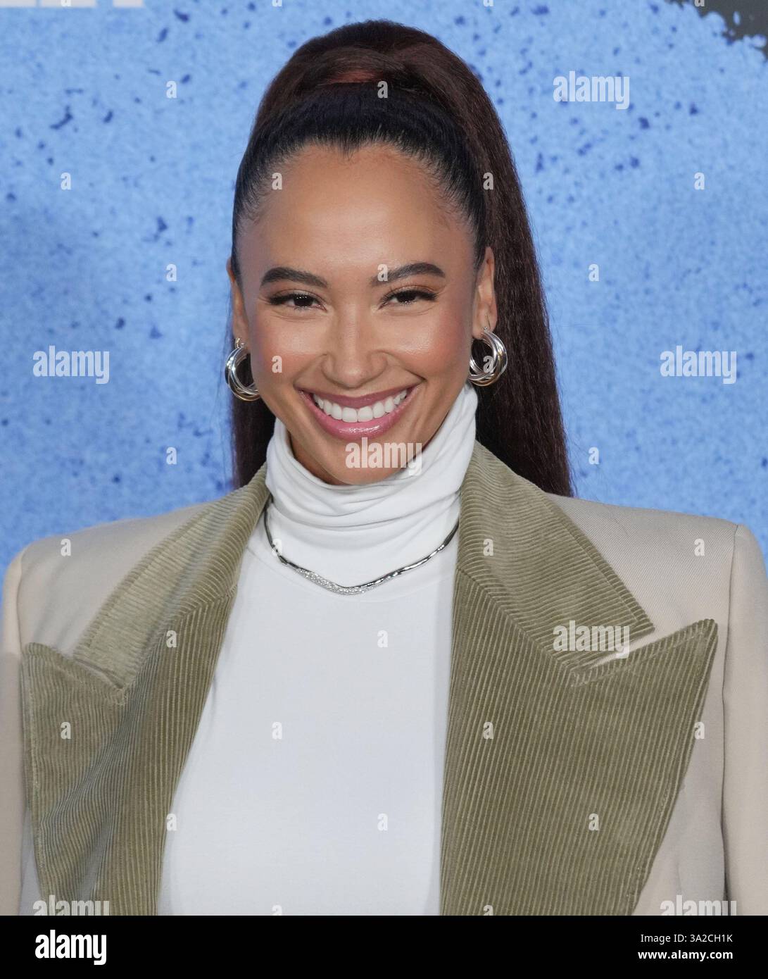 Andy Allo arrives at the Apple TV+'s NUMBER ONE ON THE CALL SHEET Los Angeles Premiere held at ...