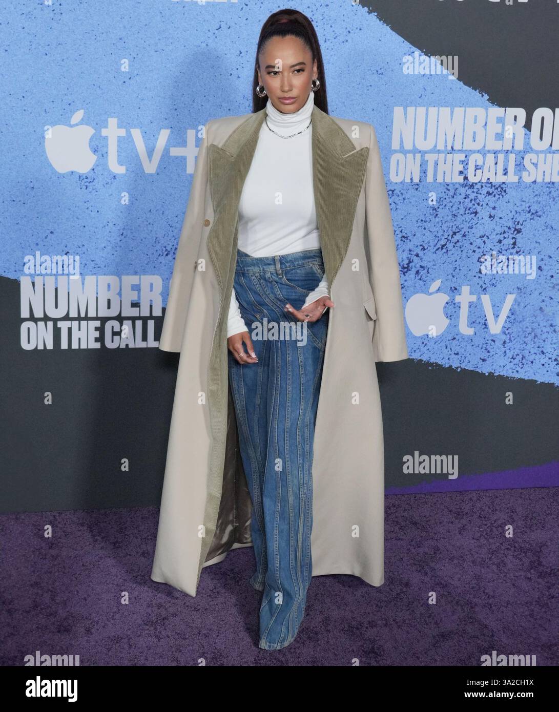 Andy Allo arrives at the Apple TV+'s NUMBER ONE ON THE CALL SHEET Los ...