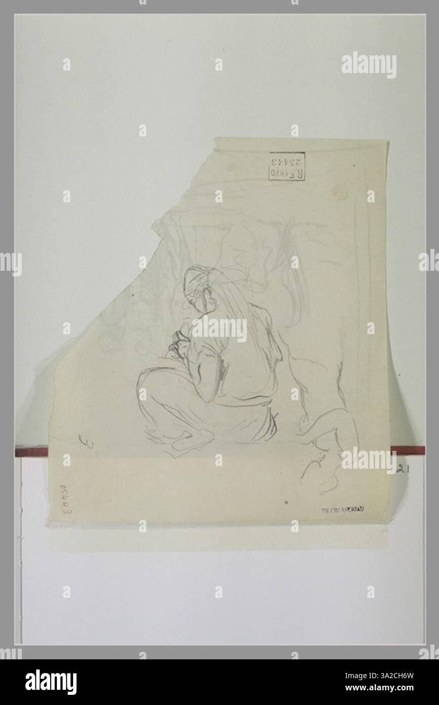 This piece shows a seated woman from behind, with another standing ...