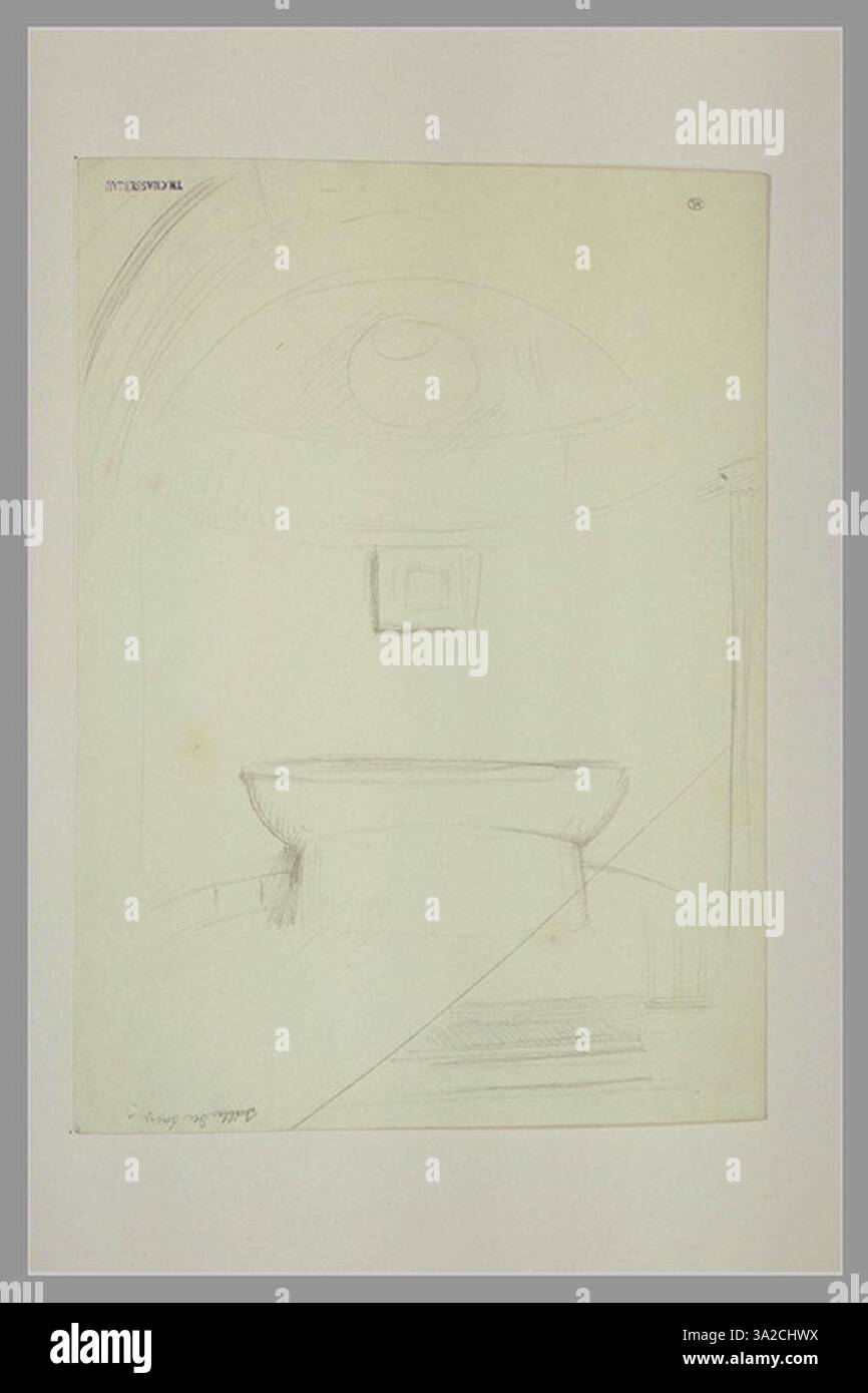 Chassériau’s drawing illustrates an architectural feature: a ...