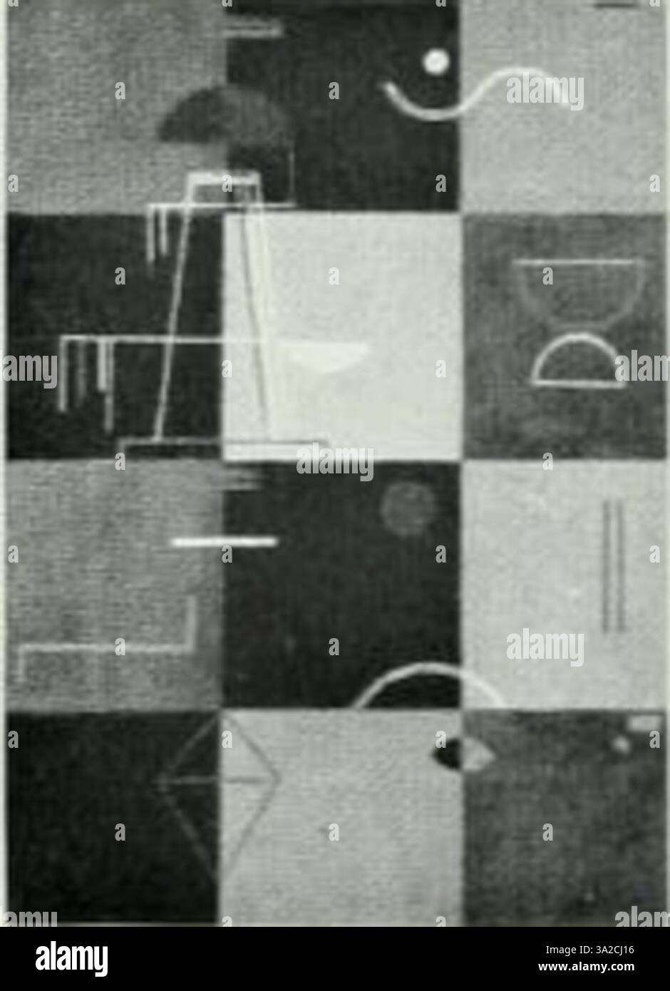 This work by Kandinsky features geometric abstraction with bold color ...