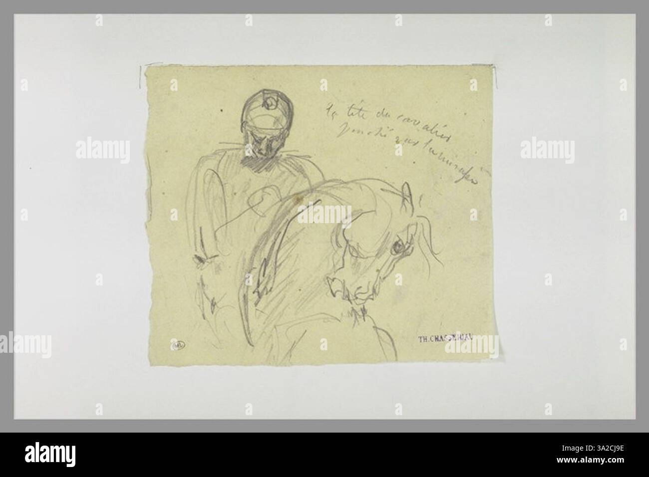 Chassériau’s Roman rider is captured in a bust view, focusing on the ...