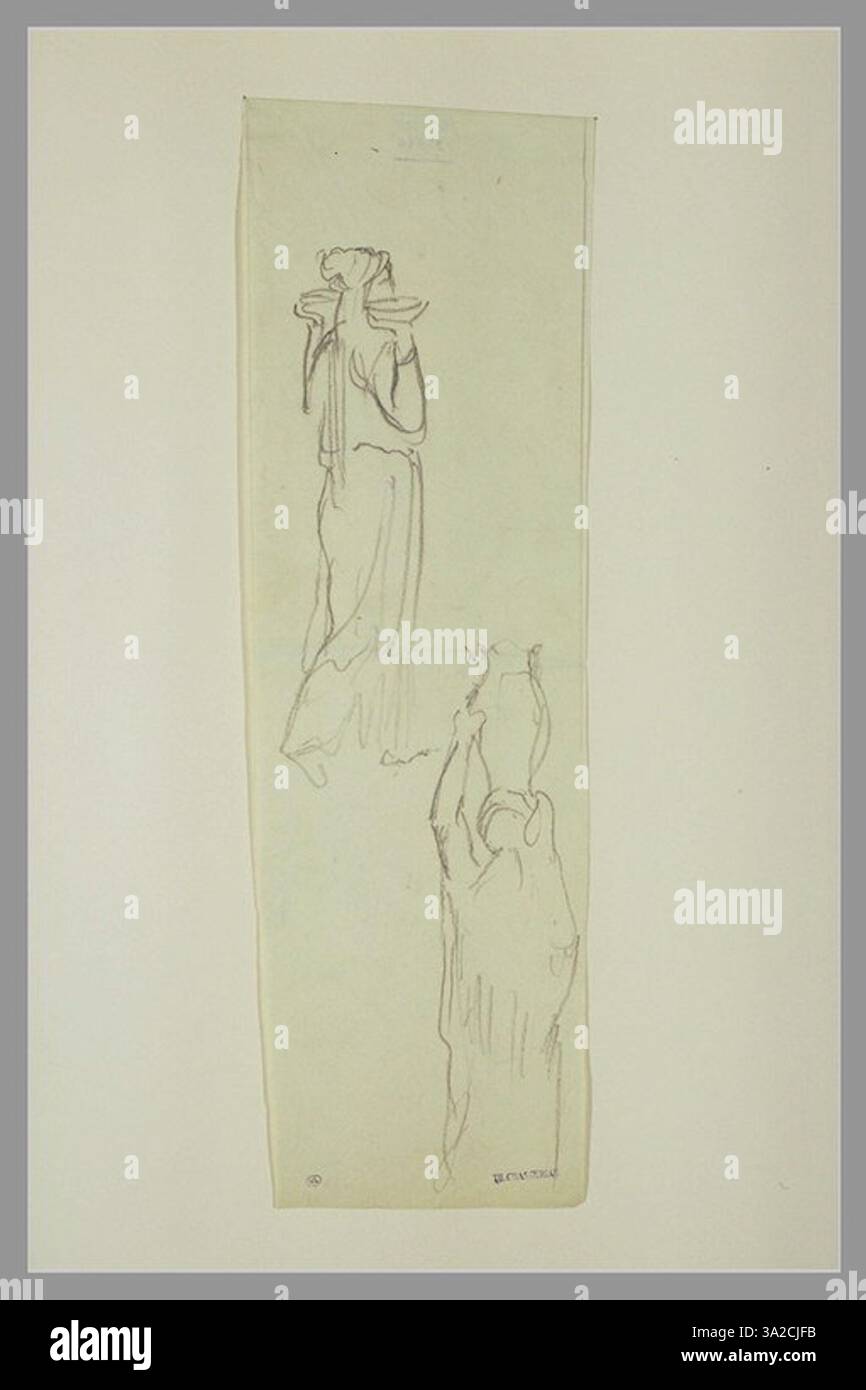 This work by Chassériau features two studies of women, focusing on ...