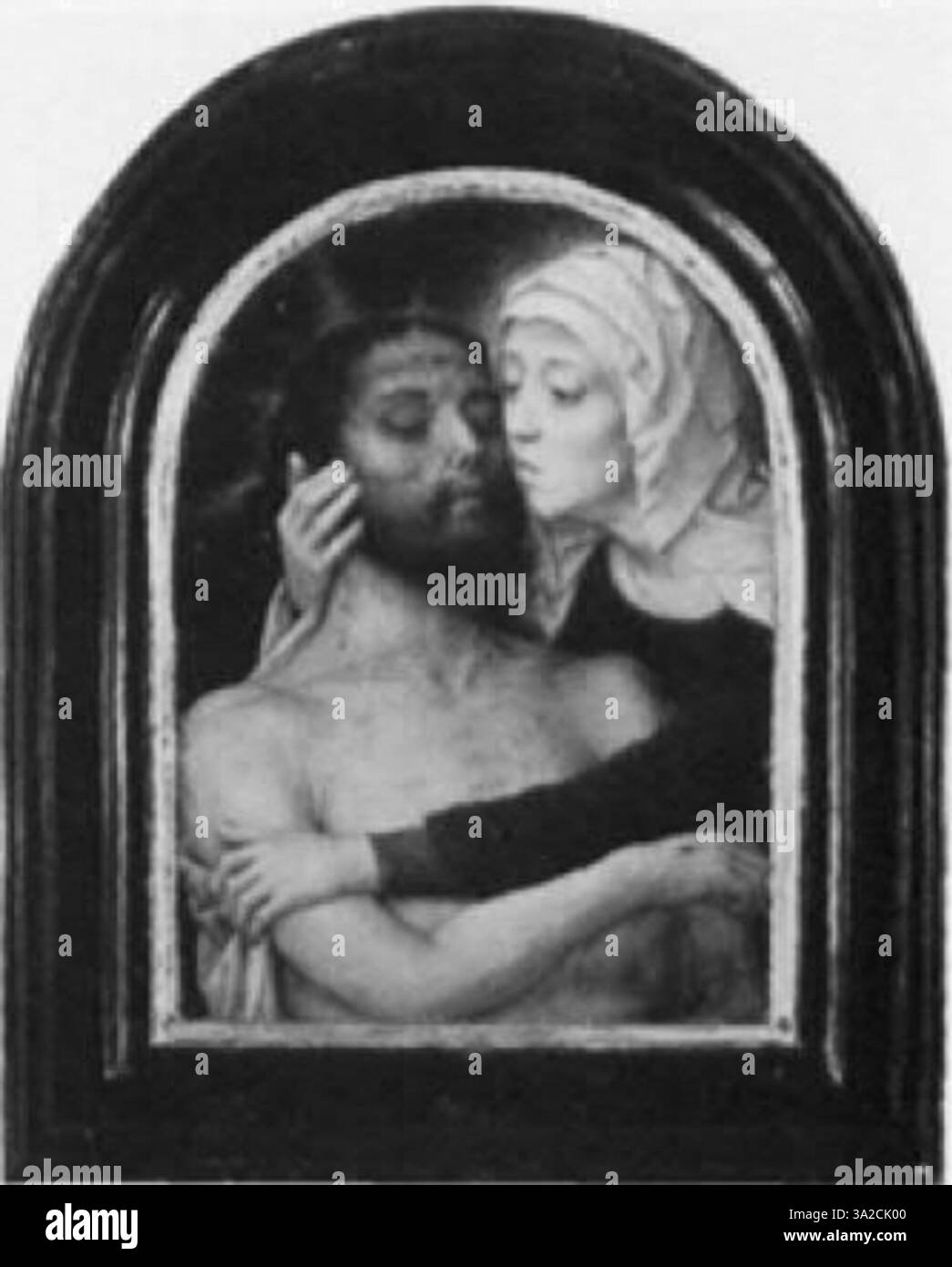 This image features the detailed, religious themes typical of Hans Memlinc and Gerard David ...