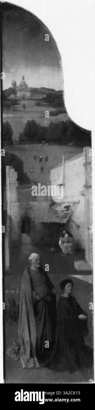 This painting features intricate religious imagery and symbolic ...